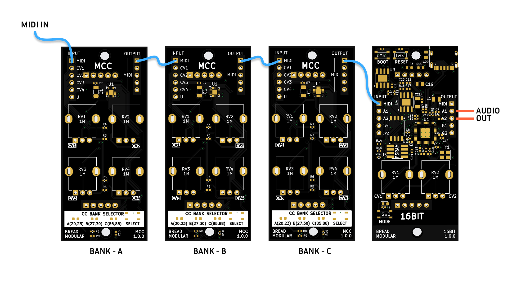 Introducing 16bit - Our Realtime Audio Computer | Bread Modular Blog